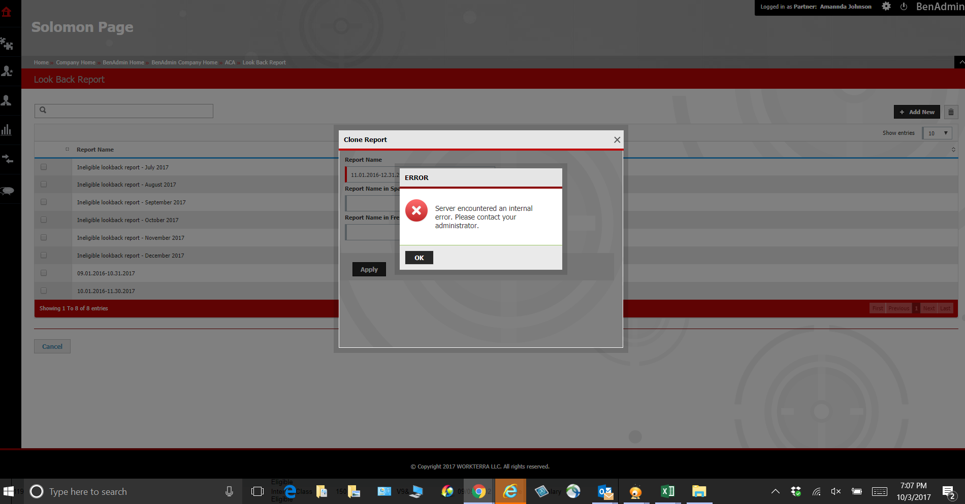 [WT-11421] ACA module - Clone server error - Workterra Jira